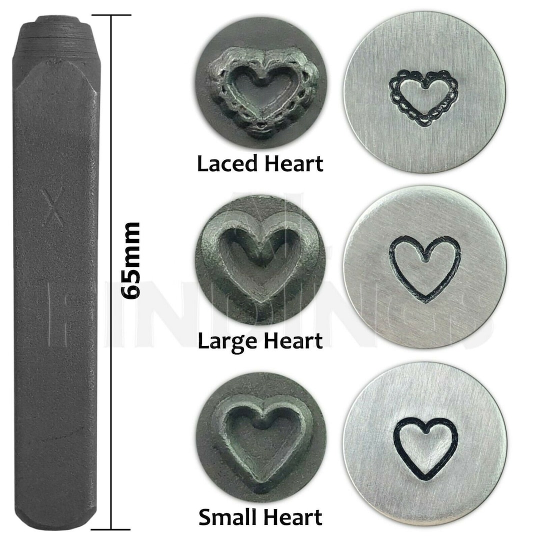 6mm Heart Lace Heart Design Stamp Punch Metal Stamping Tool (70) - Etsy