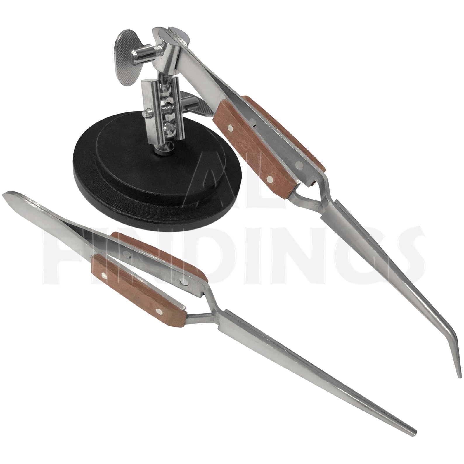 3rd Third Hand Base Vice Adjustable 4 Tweezers Soldering Craft Watch ...