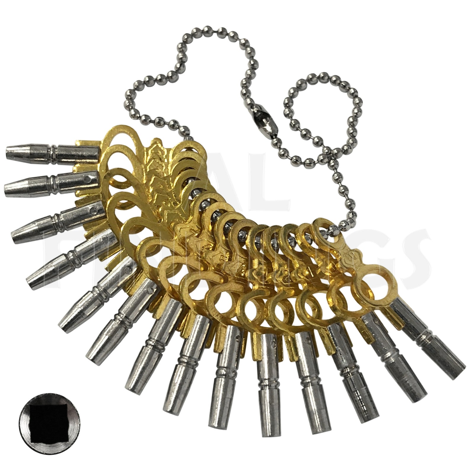 Set of 14 Pocket Watch Keys Size 00-12 Tools Winder Vintage Winder Key ...