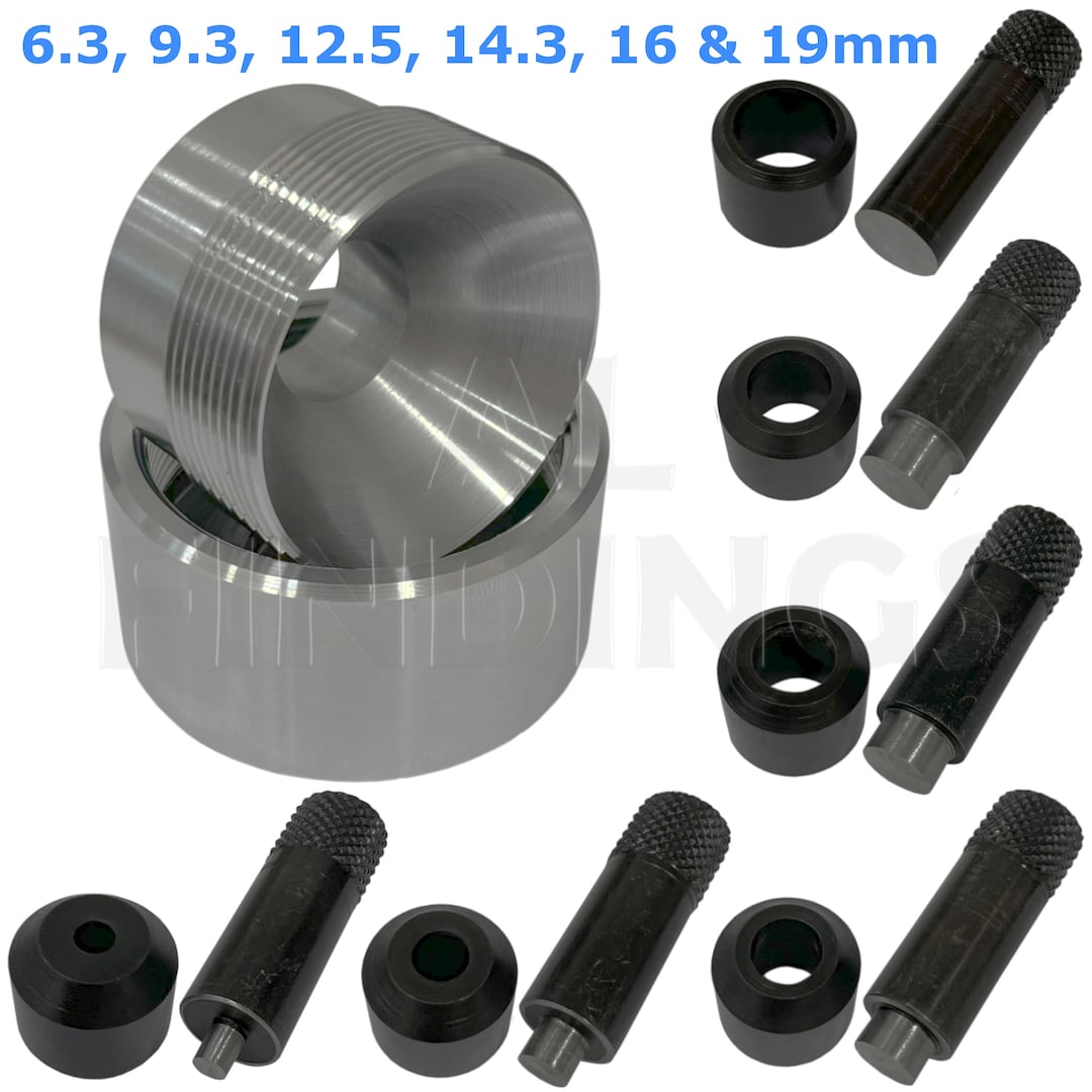 Self Centring Coin Ring Punch Set Spacers 6 Punch Size Coin Cutting Die ...