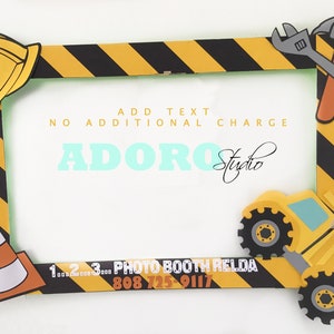 Construction Site Photo Booth Frame / Custom Photo Booth Frame ...