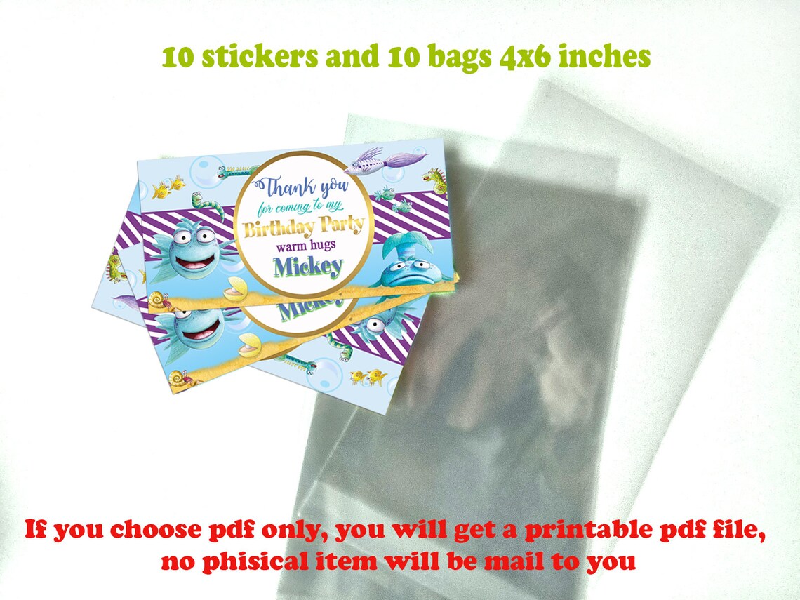 Pout Pout Fish Printable 2x4 Topper Bag / Digital File Only | Etsy