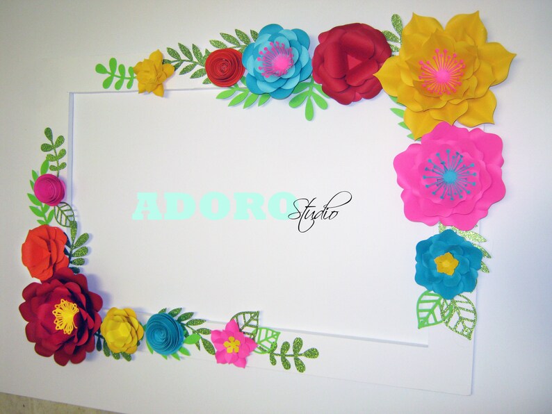 Fiesta Photo Frame Floral Photo Booth Frame/birthday Party - Etsy
