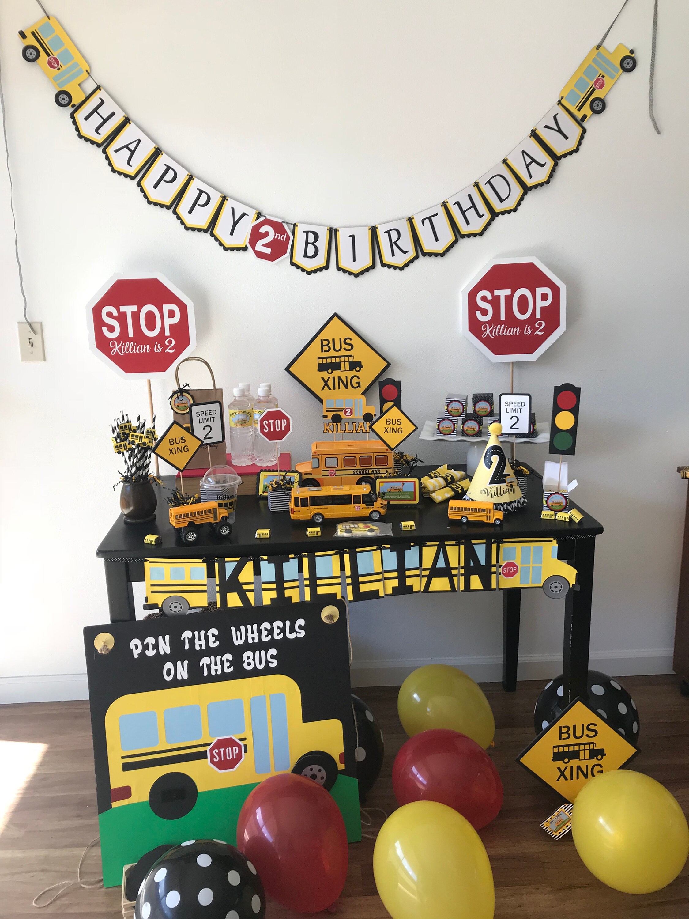 Wheels on the Bus Party Set of 4 Centerpieces | Etsy