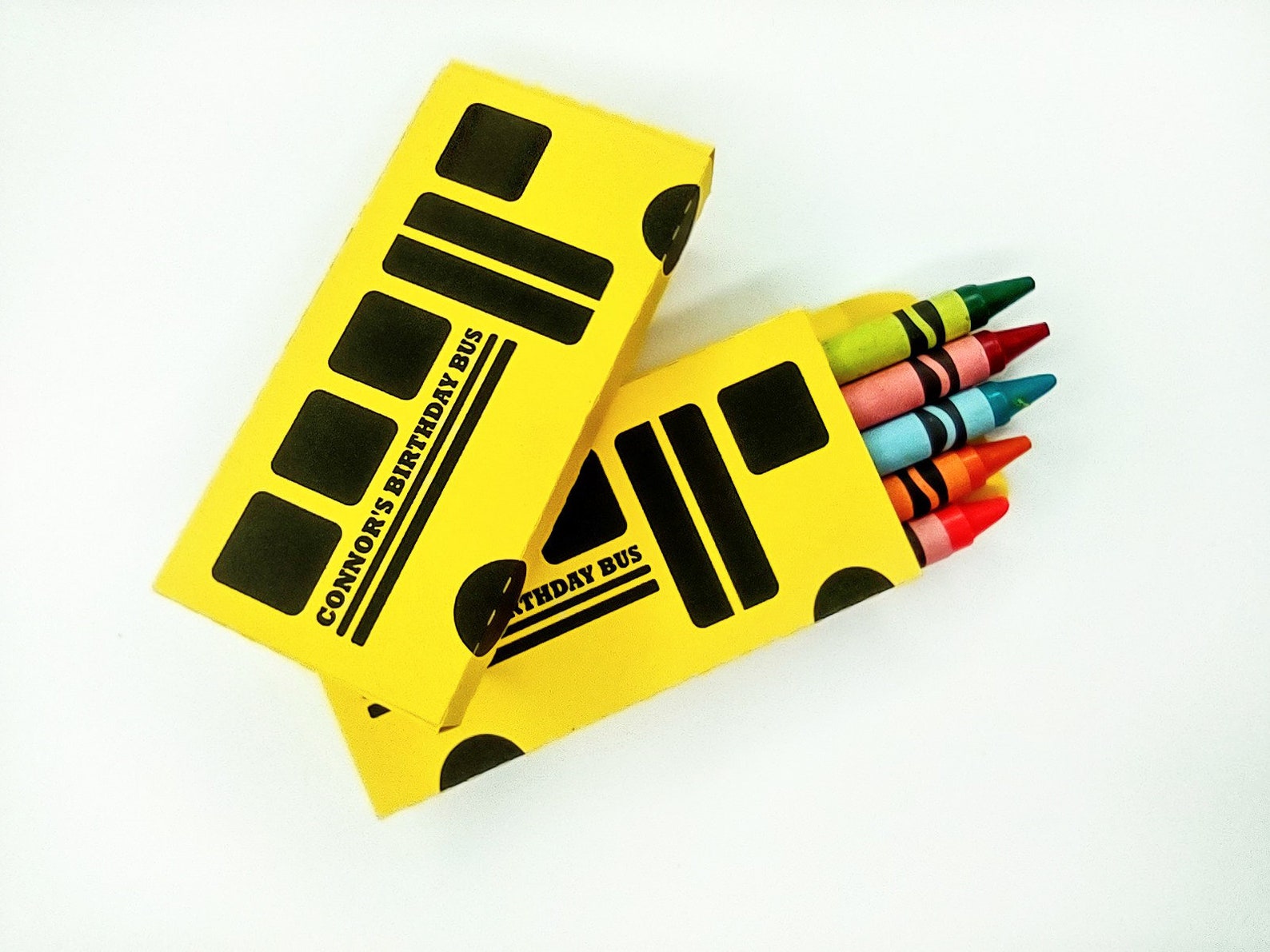 Wheels on the Bus Crayon Favor Party - Etsy