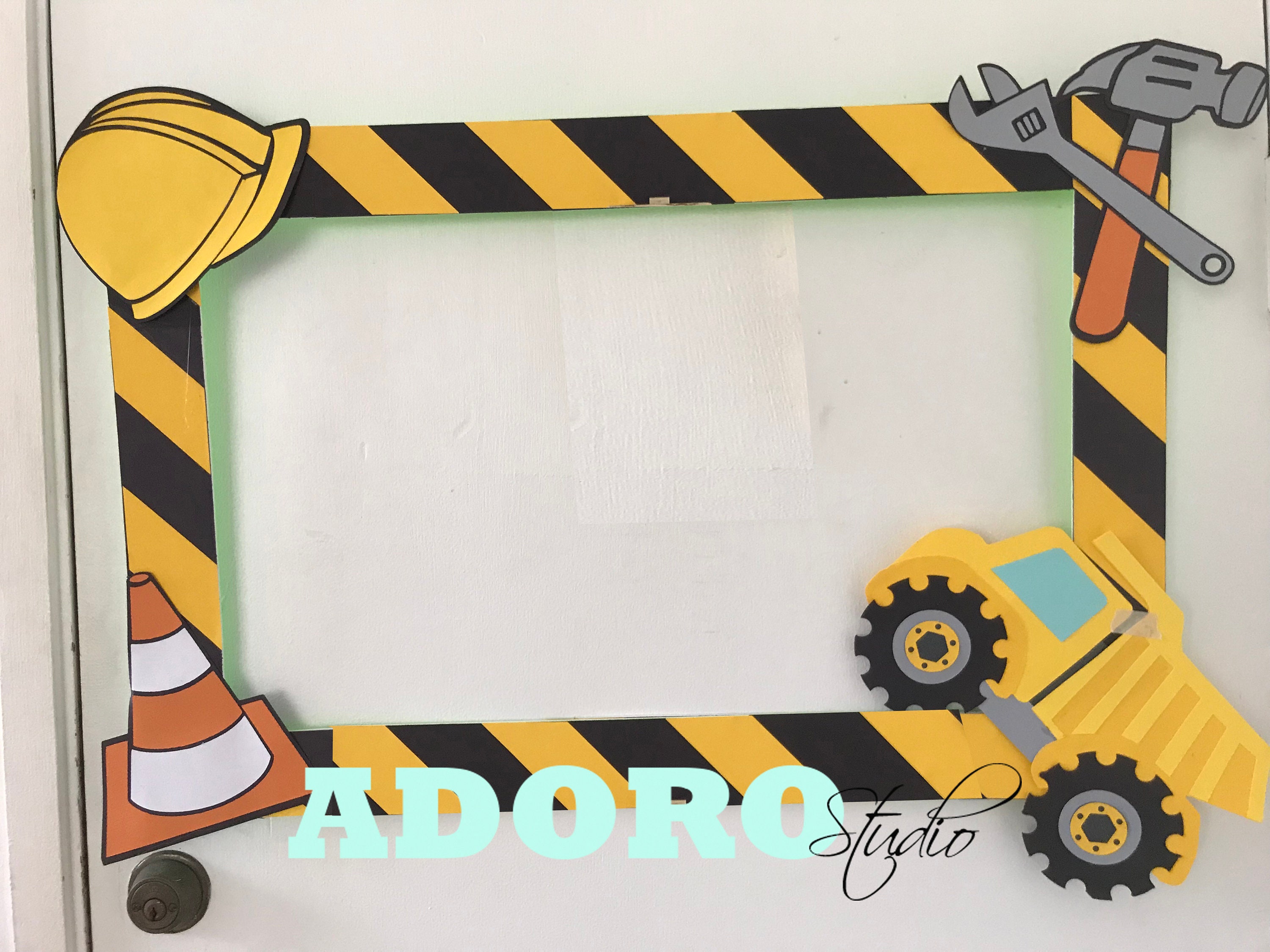 Construction site photo booth frame / custom photo booth frame | Etsy
