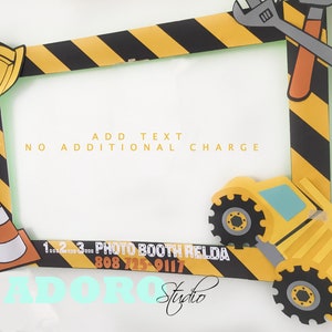Construction Site Photo Booth Frame / Custom Photo Booth Frame ...