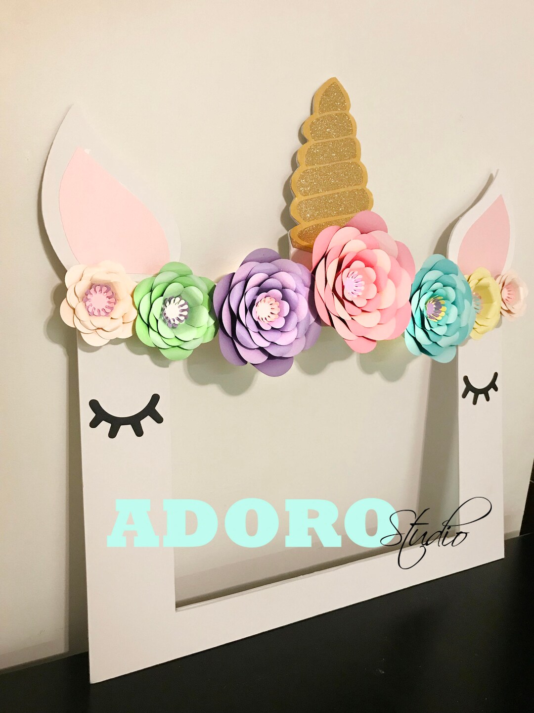 Unicorn Selfie Frame Unicorn Party Unicorn Theme Photo Booth - Etsy