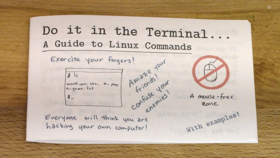 Do It in the Terminal - Learn the Linux Command Line (a Zine) - Etsy