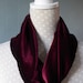Maroon Velvet Snood, Wine Cowl Scarf, Single Loop, Claret Neck Warmer ...