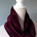 Maroon Velvet Snood, Wine Cowl Scarf, Single Loop, Claret Neck Warmer ...
