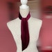 Maroon Velvet Scarf, Sixties Mod Tie, Retro Rockstar Neck Wear, Unisex ...