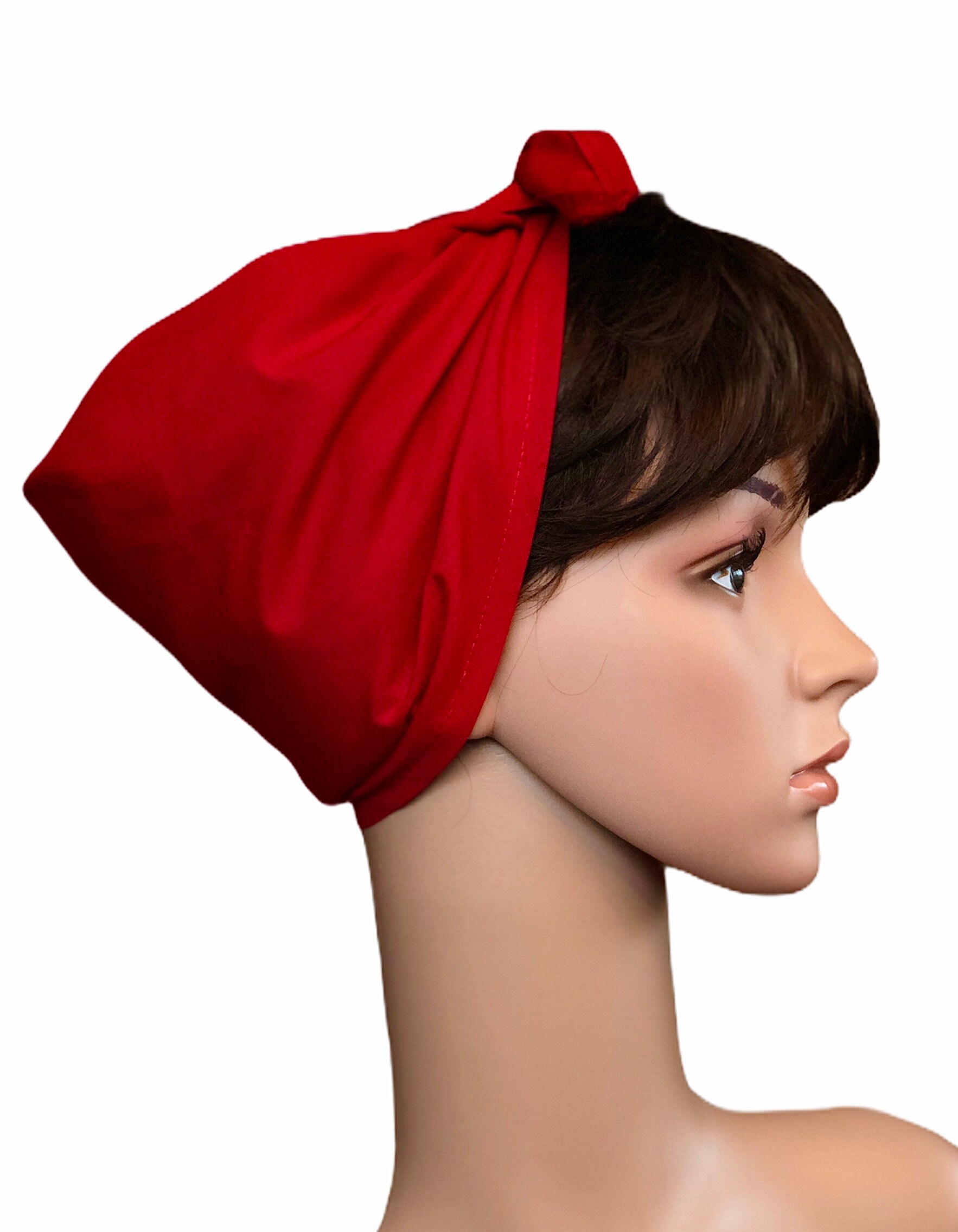 Red Rosie Riveter Hair Scarf Retro Head Scarf Forties Style | Etsy ...