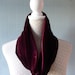 Maroon Velvet Snood, Wine Cowl Scarf, Single Loop, Claret Neck Warmer ...