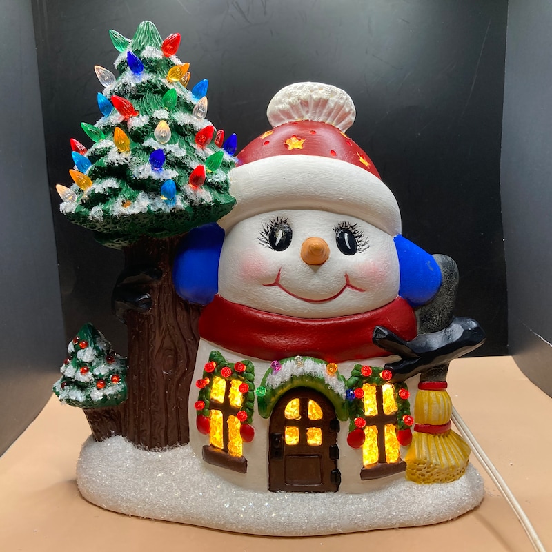 Ceramic Snowman - Etsy