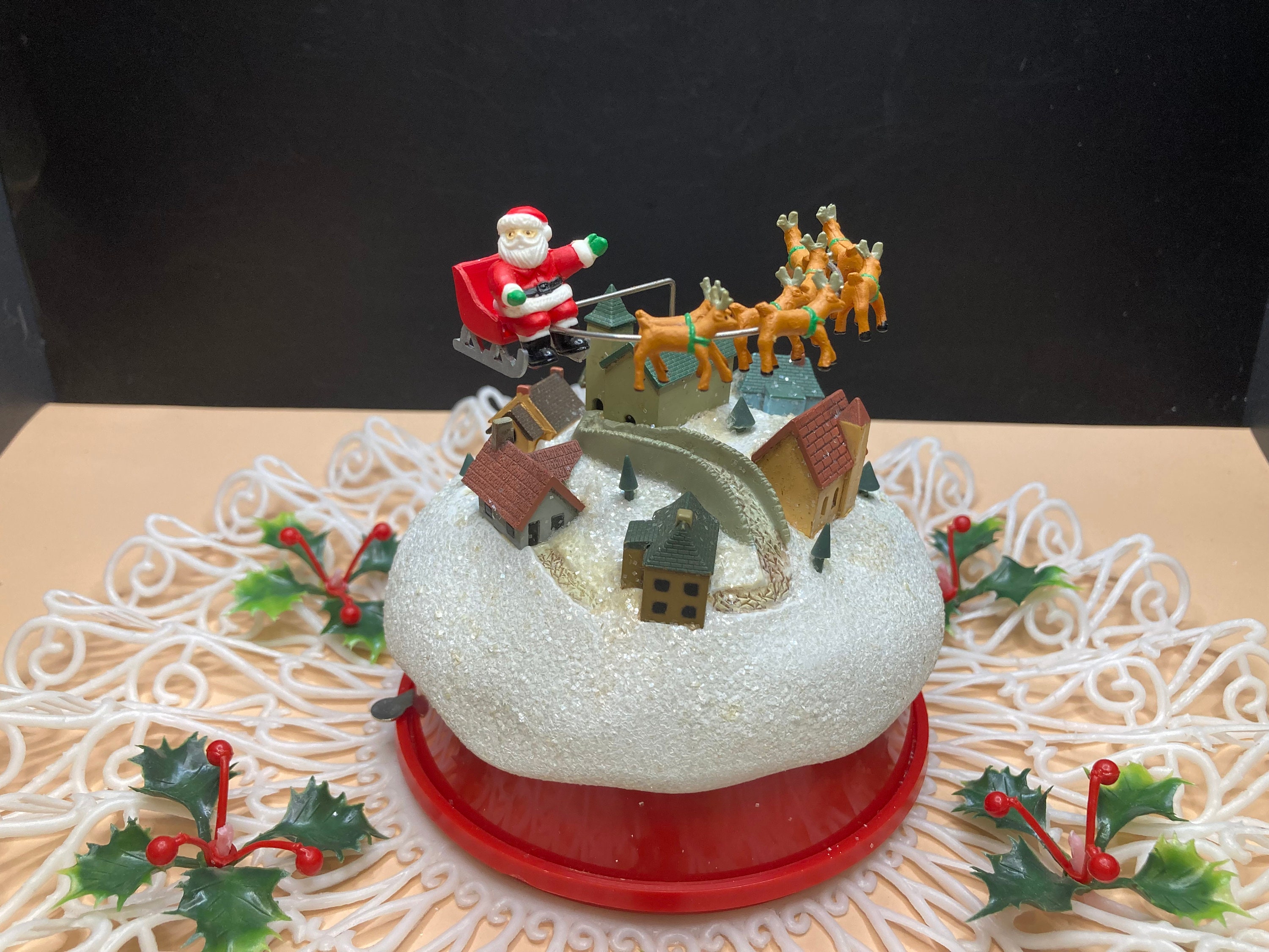 Christmas in July Special Musical Rotating Santa Musical Figurine - Etsy