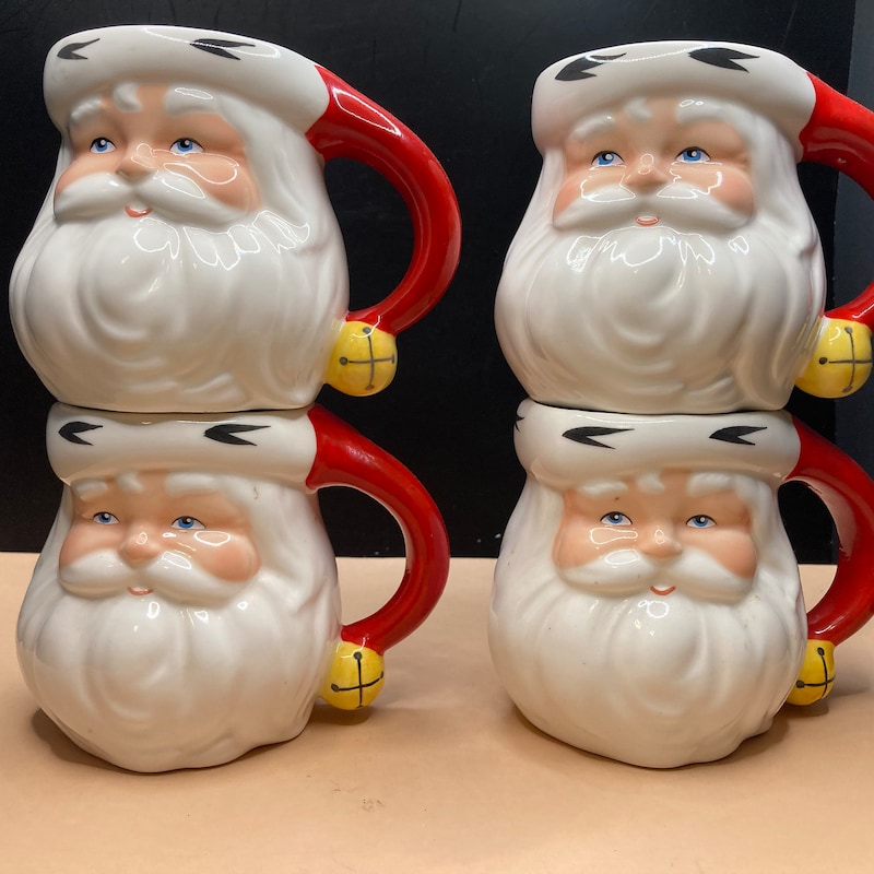 Vintage Santa Mugs - Etsy