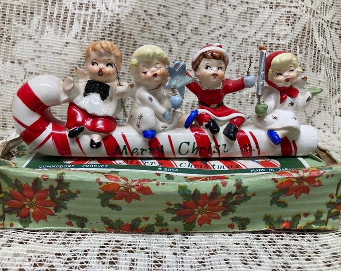 Commodore Angel Candy-cane Sleigh, Japan - Etsy