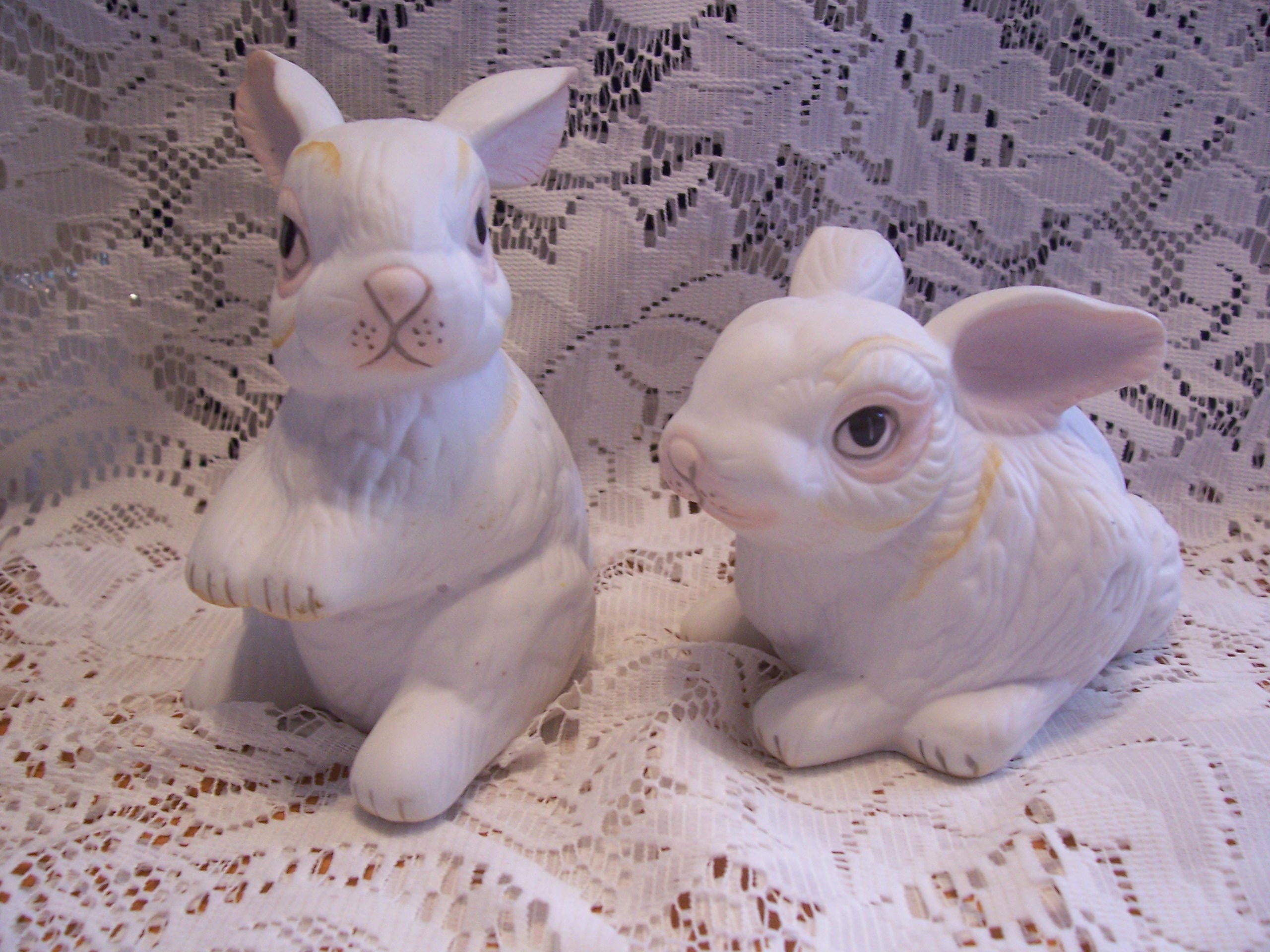 Royal Crown White Rabbit Figurines | Etsy