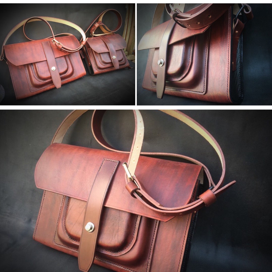 Leather Bag Messenger / Satchel - Etsy