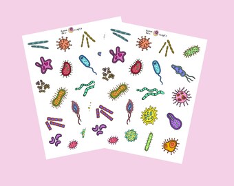 Bacteria Stickers - Etsy