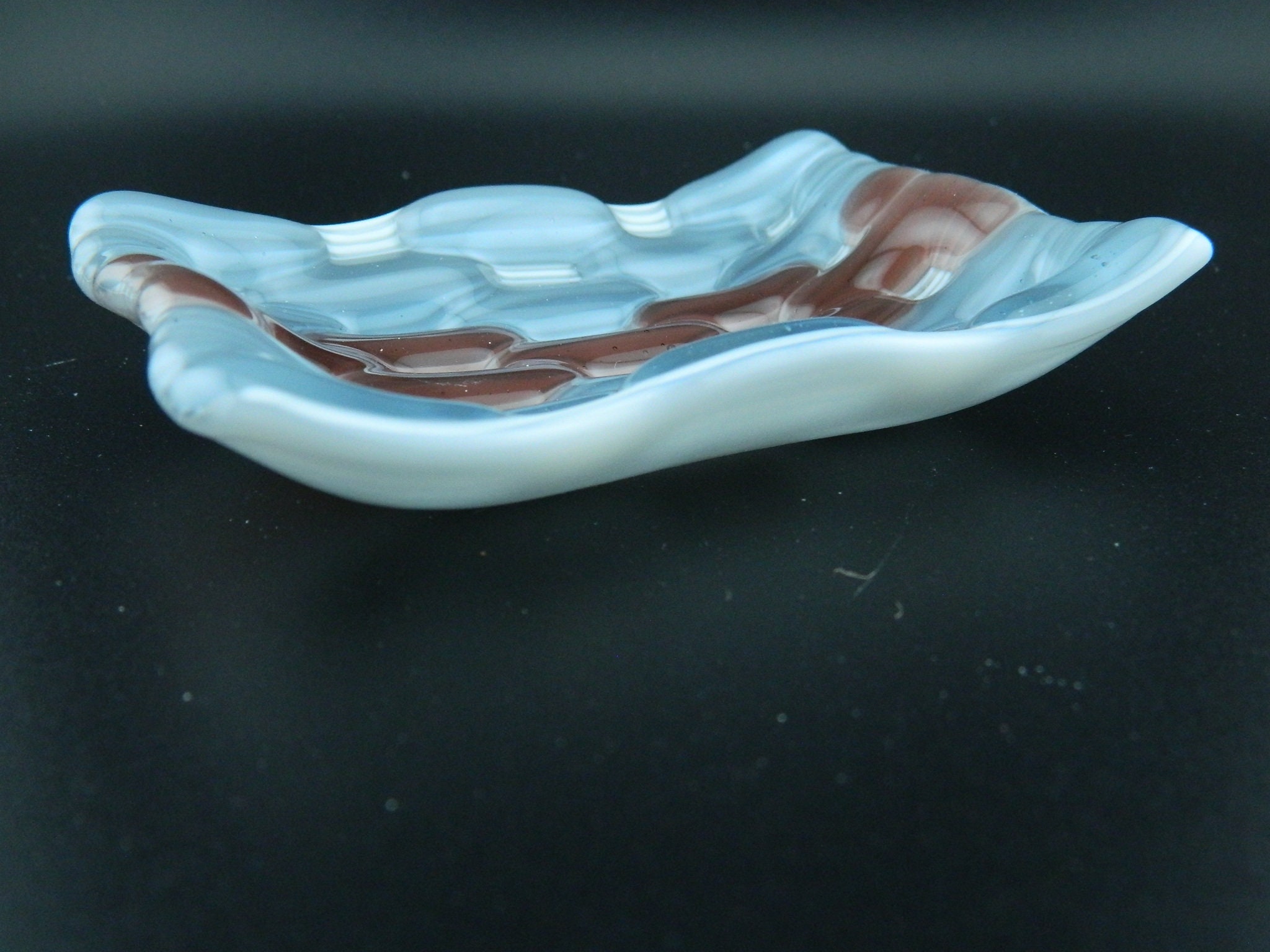 Fused Glass Tea Bag Holder Fused Glass Dish, Home Decor - Etsy