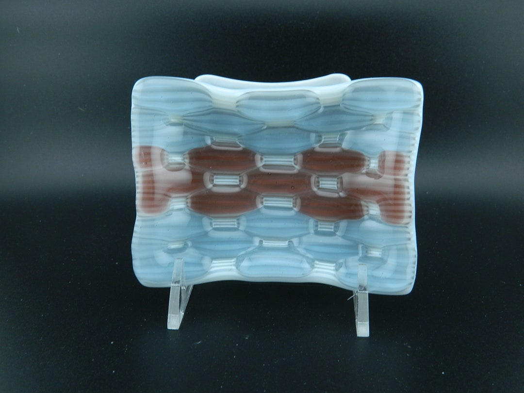 Fused Glass Tea Bag Holder Fused Glass Dish, Home Decor - Etsy