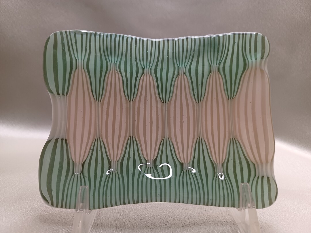 Fused Glass Tea Bag Holder Fused Glass Dish, Home Decor - Etsy