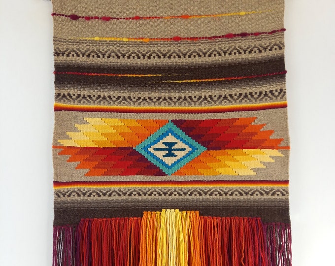 Colorful Woven Wool Wall Hanging, Wall Tapestry, Handmade Wall Hanging ...
