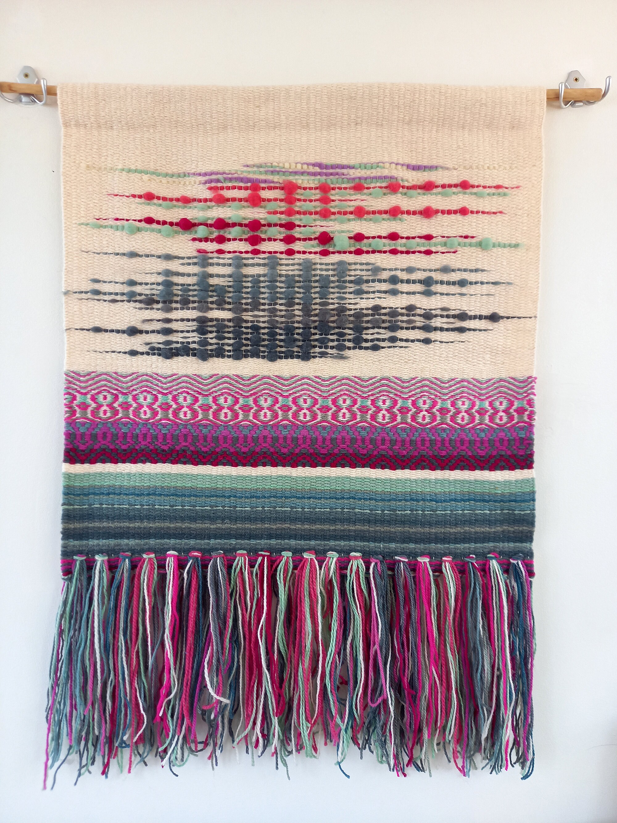 Colorful Woven Tapestry Bohemian Home Decor Handwoven Fiber - Etsy
