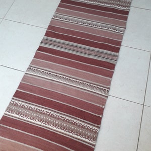 New Handwoven Wool Rug Chocolate Milk Color Palette Cocoa, Striped ...