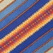 Blue Striped Rug With Yellow, Orange and Red Motifs 5 Shades of Blue ...