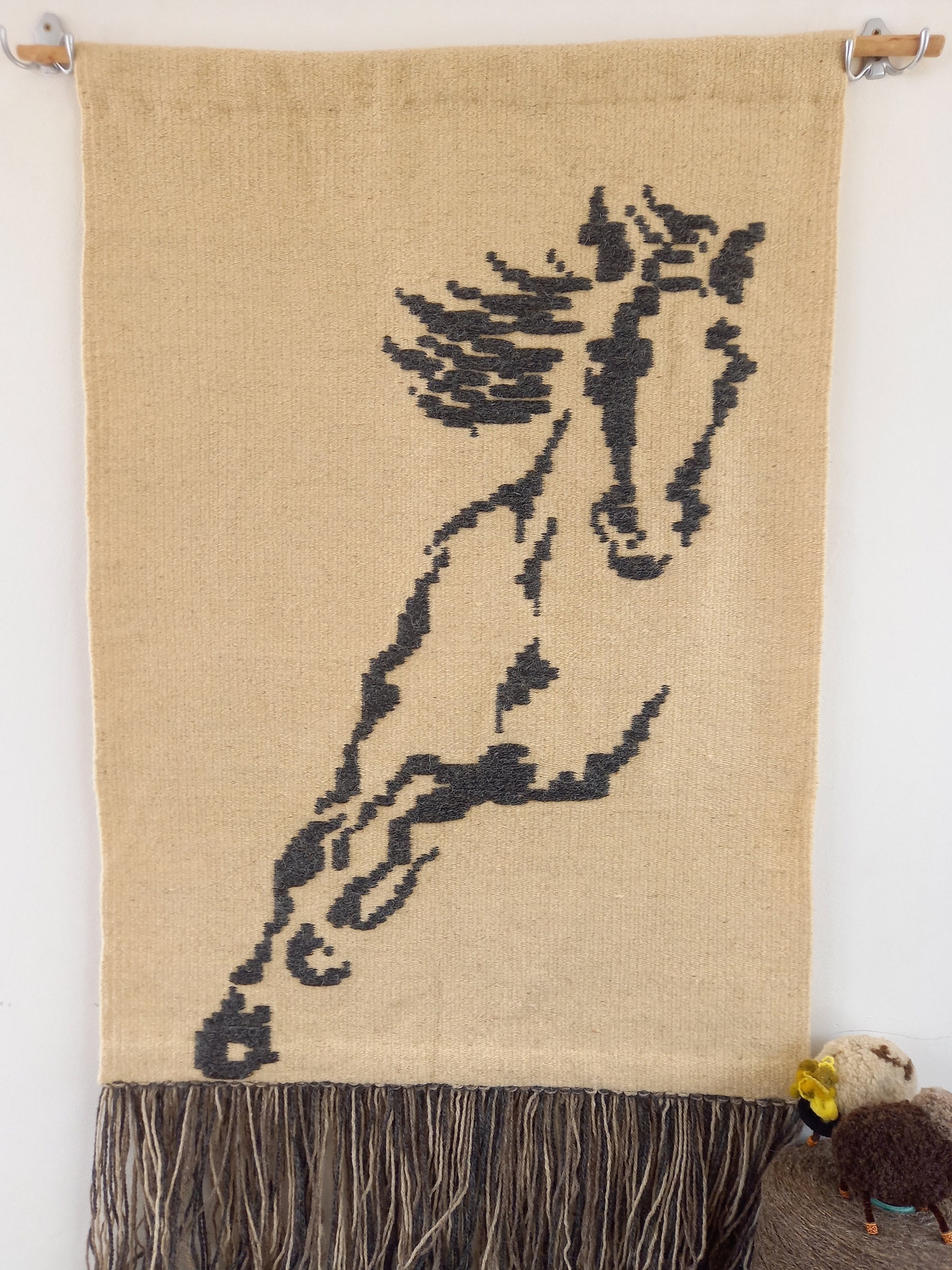 Woven Wool Wall Hanging the Horse Wall Tapestry - Etsy