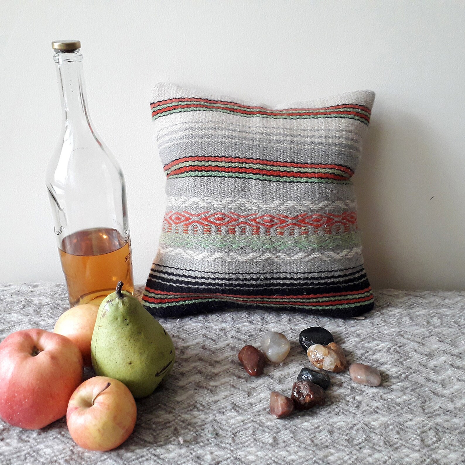 Handmade Throw Pillow Woven Wool Pillow Case Boho Cushion - Etsy