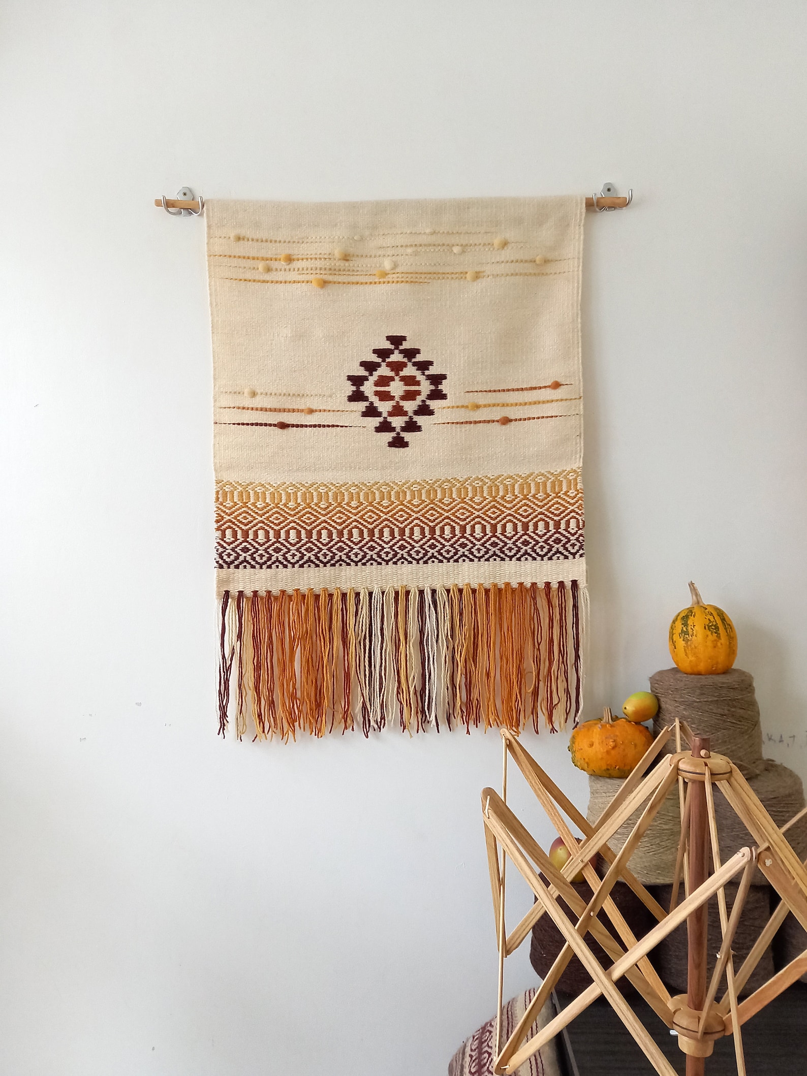 Woven Wool Wall Hanging, Wall Tapestry, Handmade Wall Hanging, Unique ...
