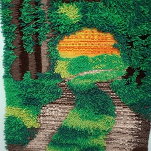 Handmade Woven Wool Wall Tapestry: Boho Forest Fiber Art - Etsy