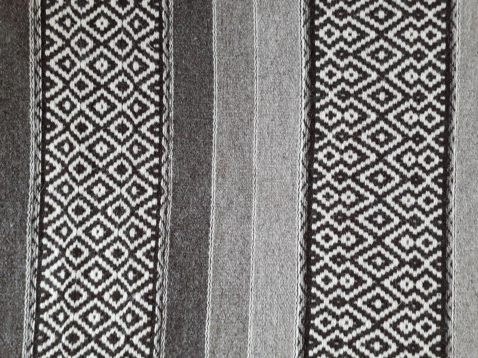 Woven Wool Rug in Natural Colors Brown Grey and White | Etsy