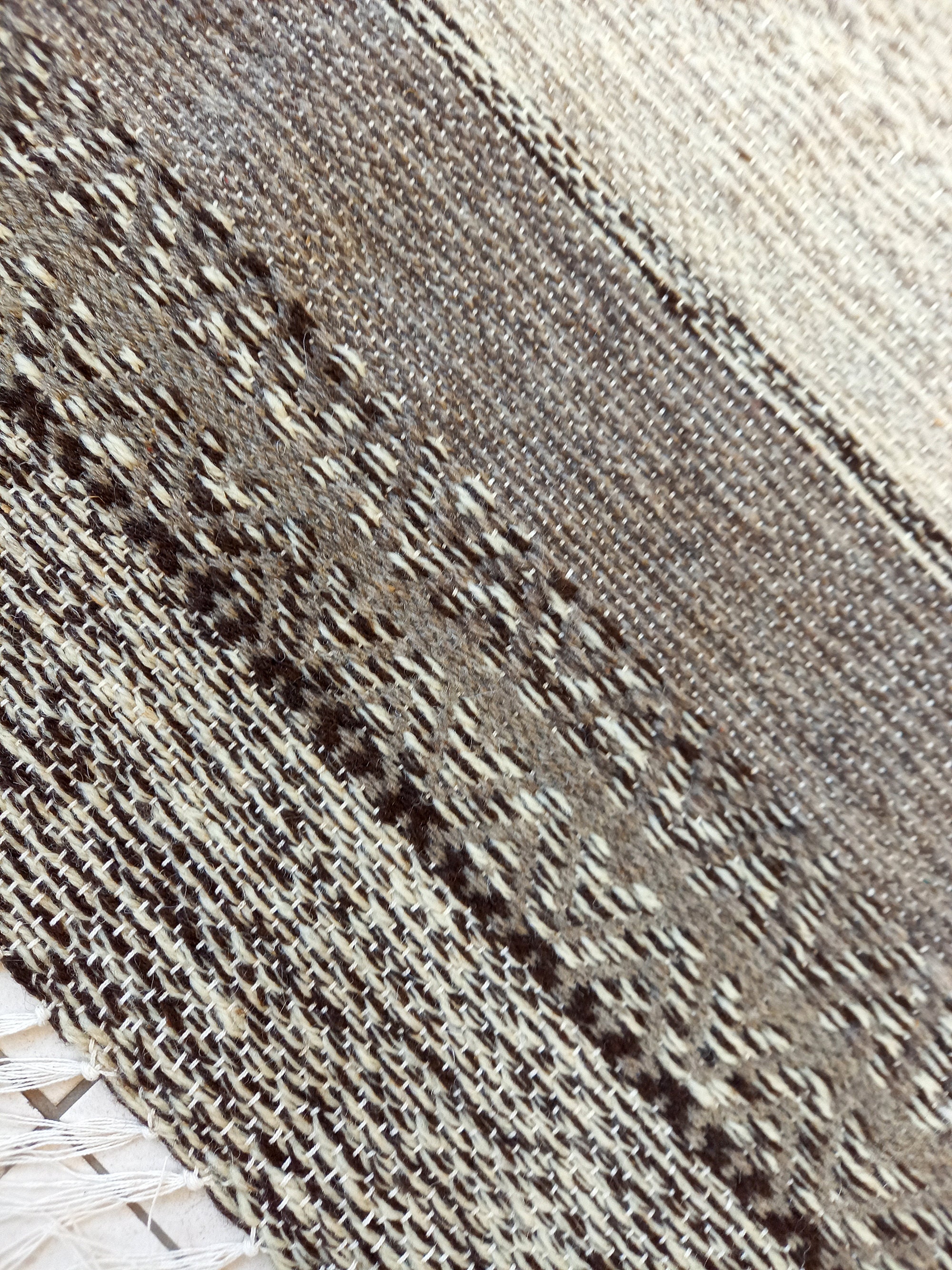 Scandinavian Print Area Rug Brown and Cream White Rug | Etsy