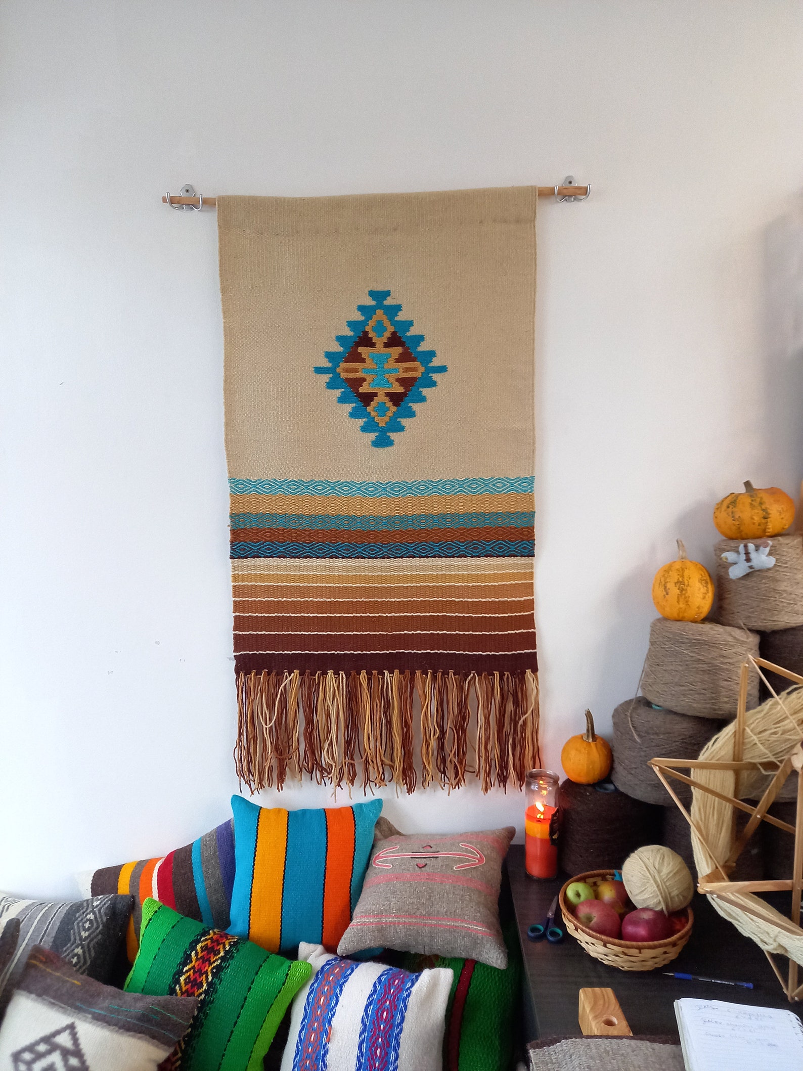 Woven Wool Wall Hanging, Wall Tapestry, Handmade Wall Hanging, Unique ...