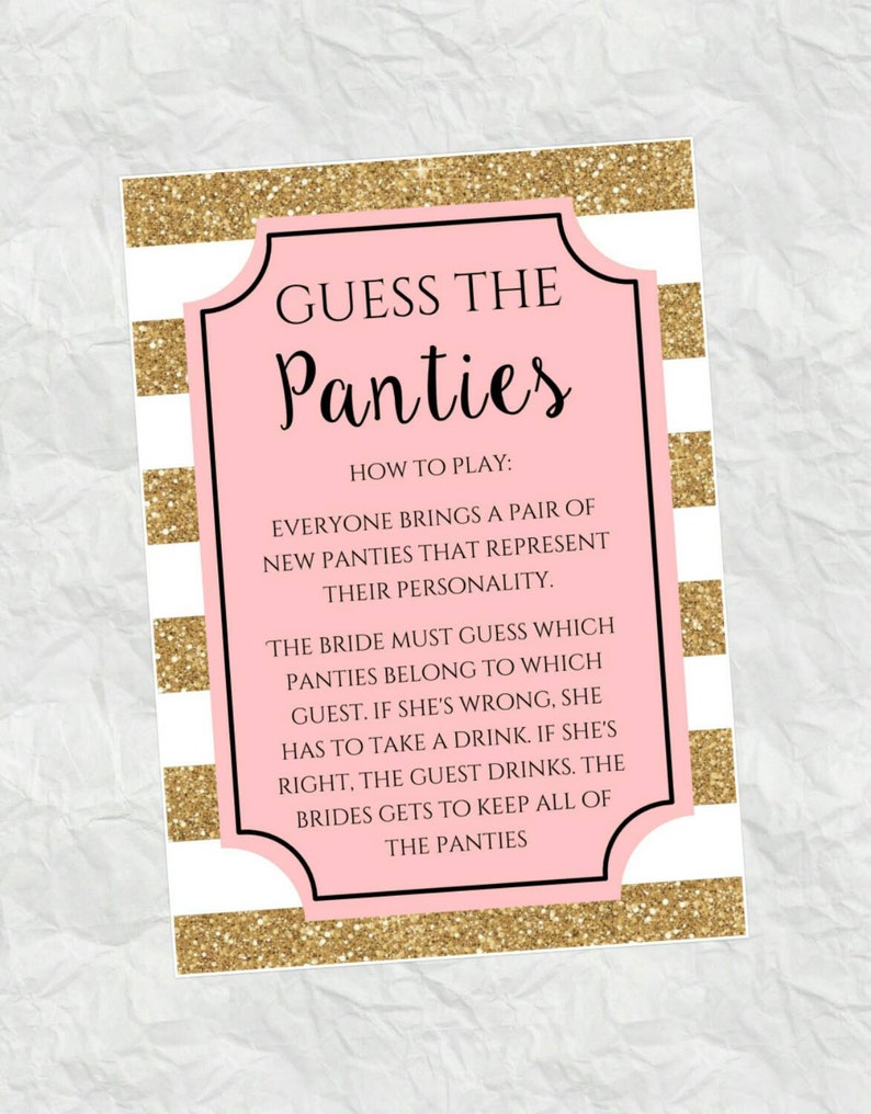 Bachelorette Party Game Bridal Shower Game Diy Printable Etsy