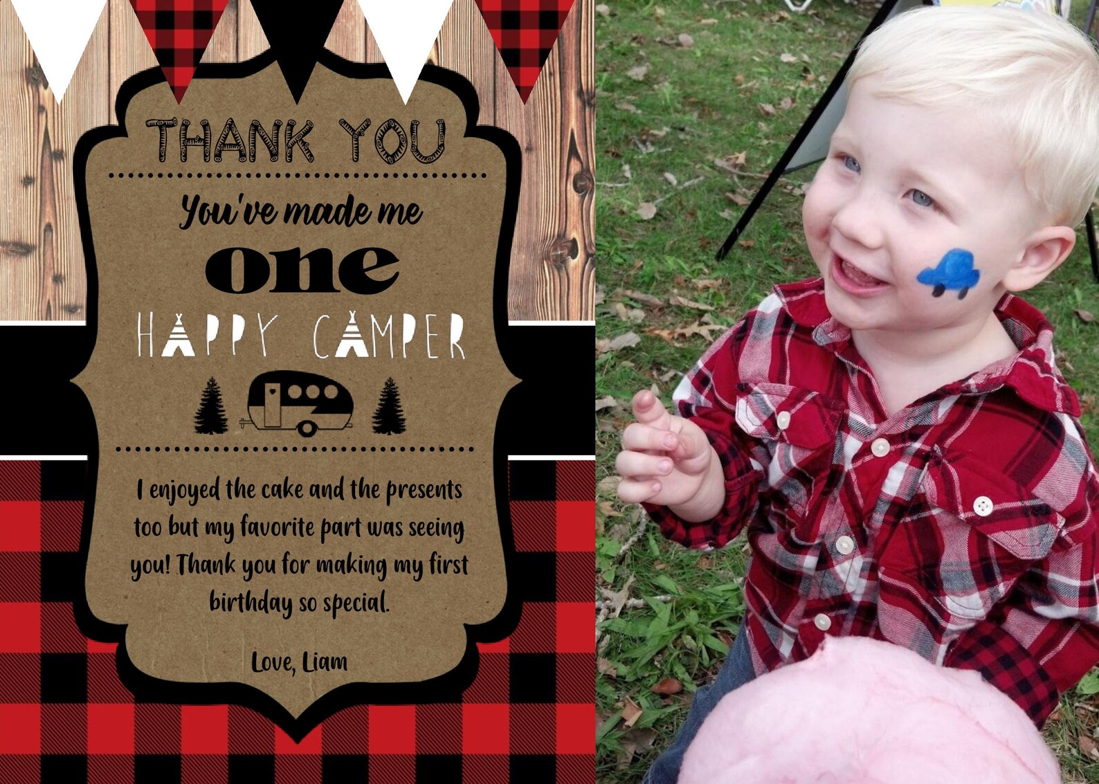 Happy Camper Thank You Happy Camper Note One Happy Camper | Etsy