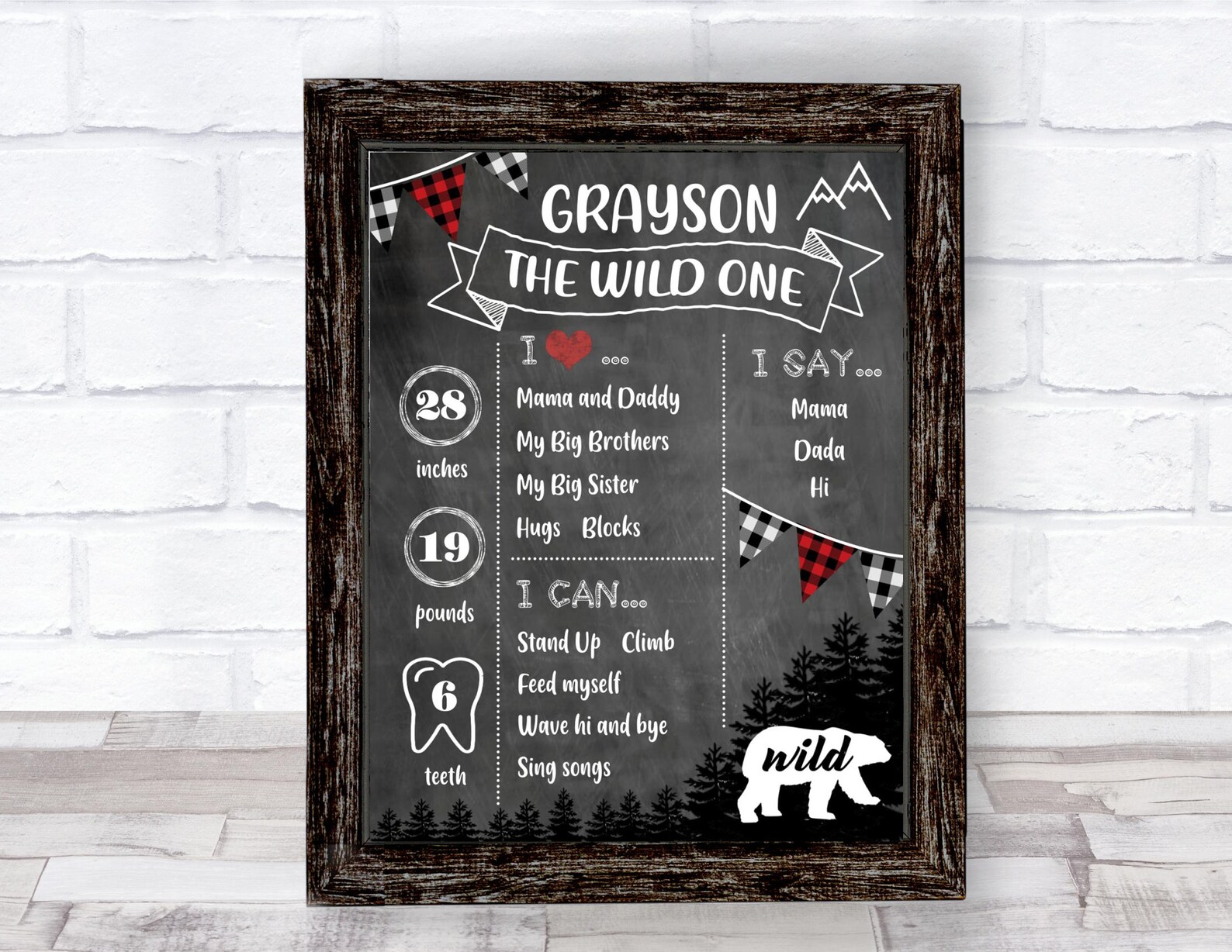 Wild One Chalkboard Wild One Birthday Party Wild One Decor - Etsy