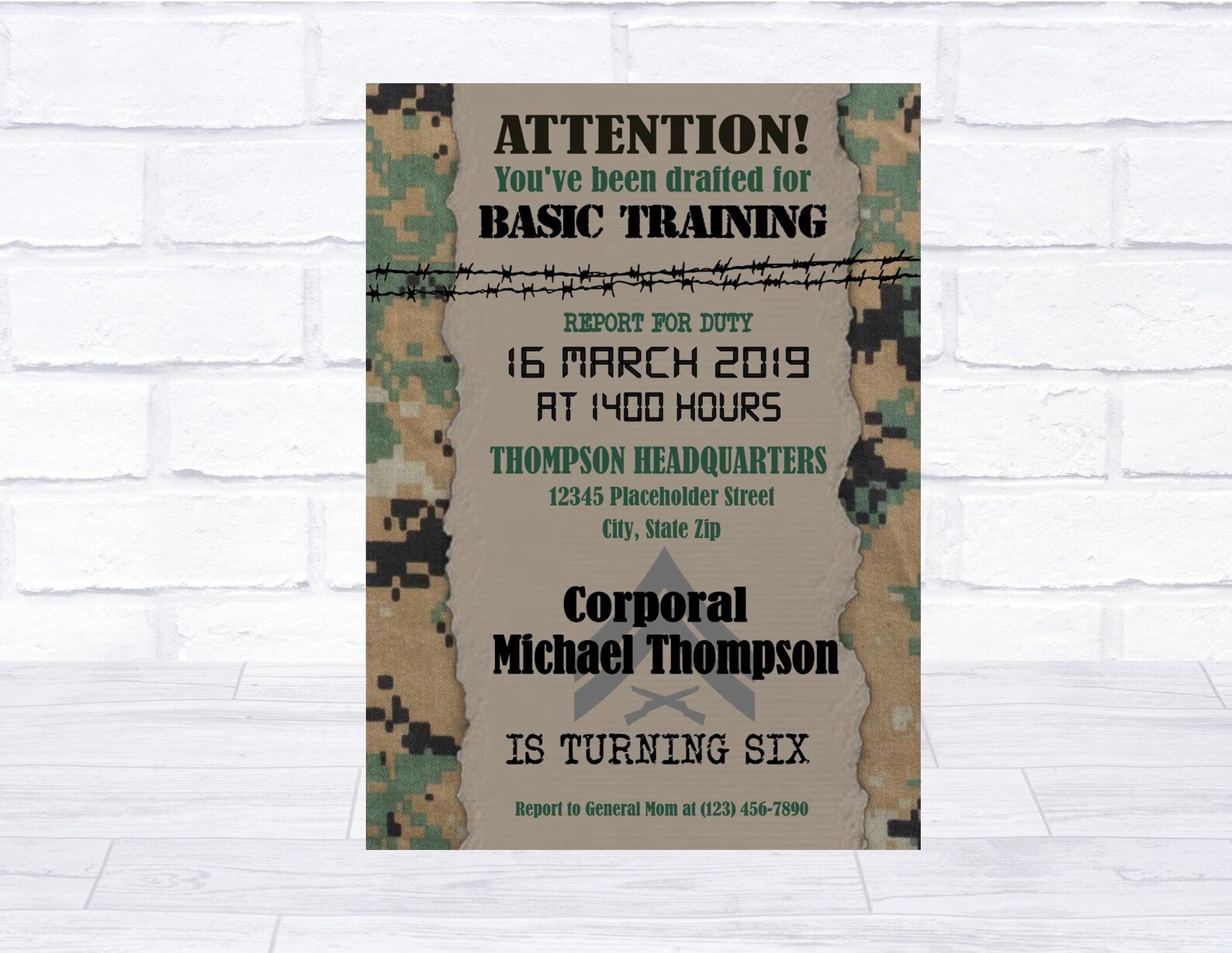 Marine Invite, Marines Birthday Invitation, Soldier Invite, Camo Invite ...
