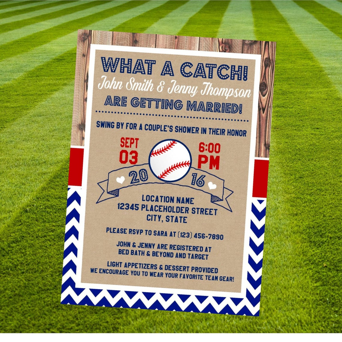 Baseball Couple Shower Invite Sports Couple Shower | Etsy