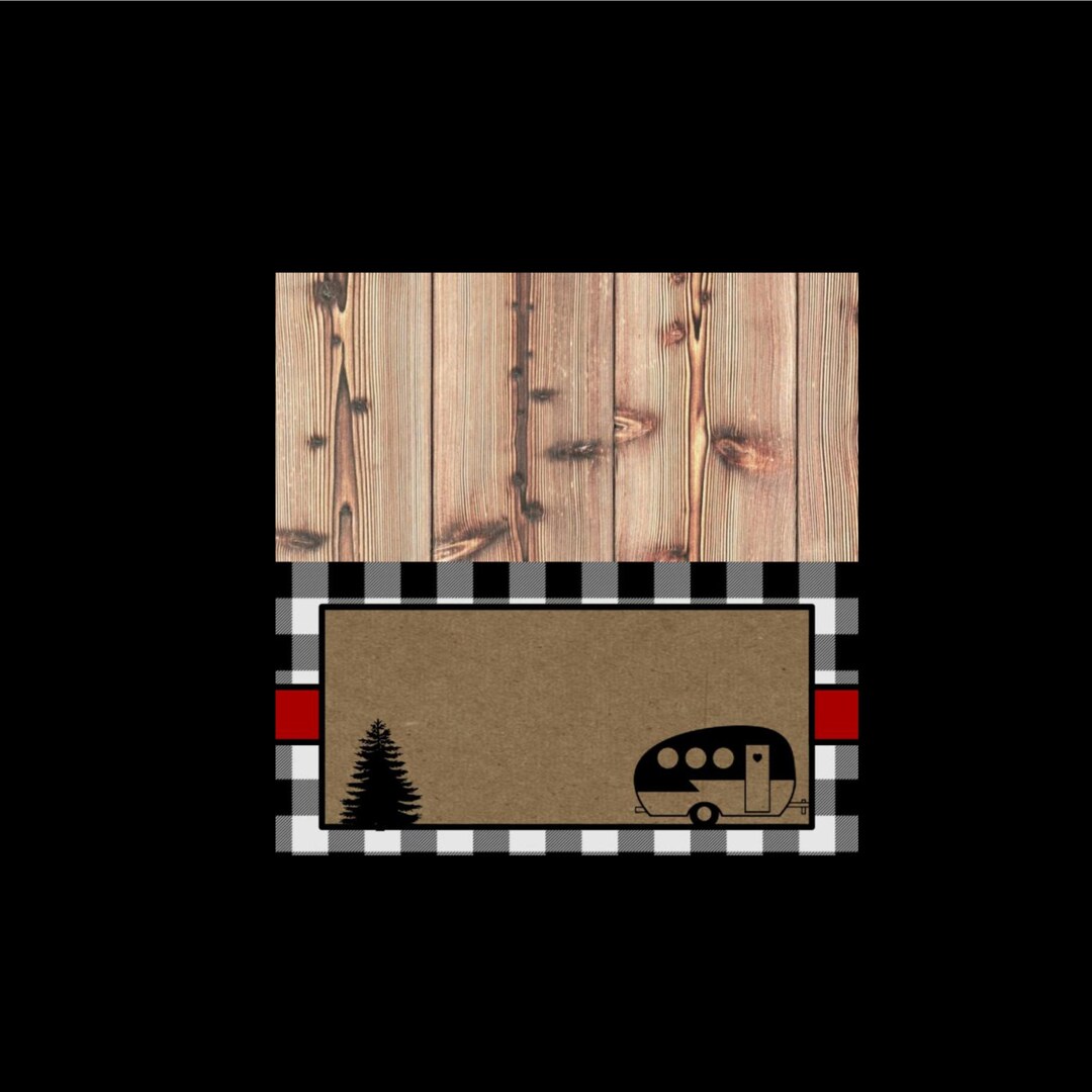 Happy Camper Food Tent Rustic Food Labels Printable Files - Etsy