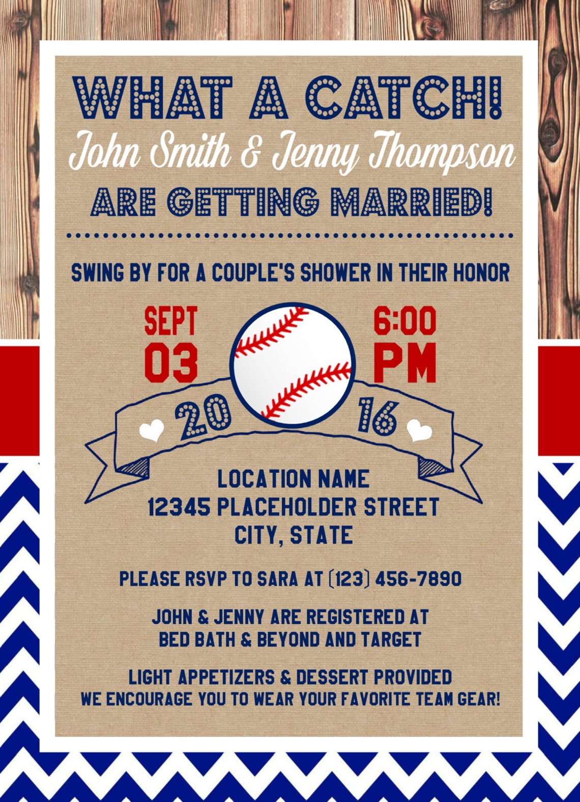 Baseball Couple Shower Invite Sports Couple Shower | Etsy