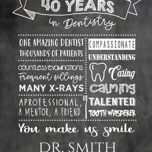 Dentist Retirement Print, Dental Retirement Print, Dentist Retirement ...