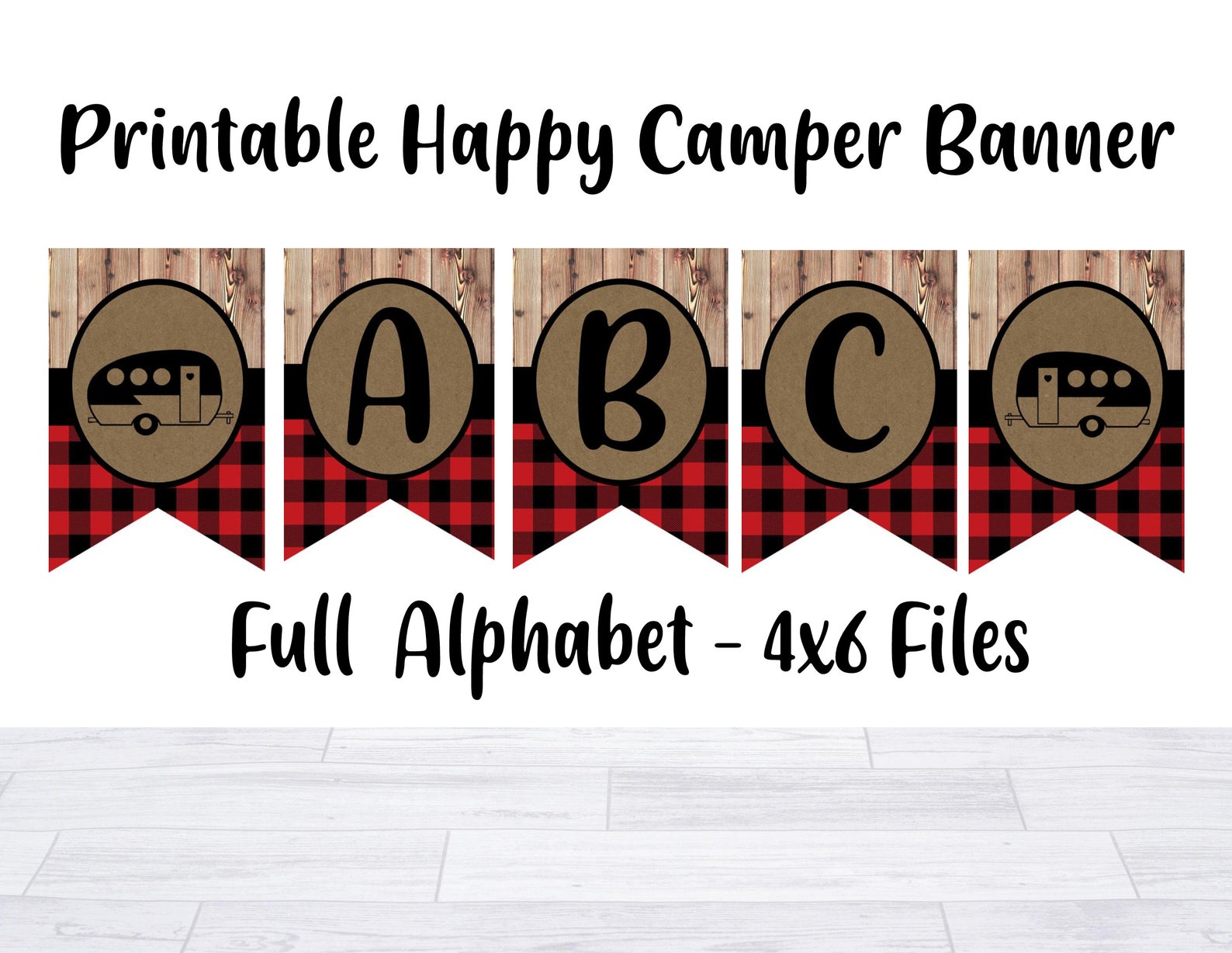 Happy Camper Banner Happy Camper Birthday Happy Camper | Etsy