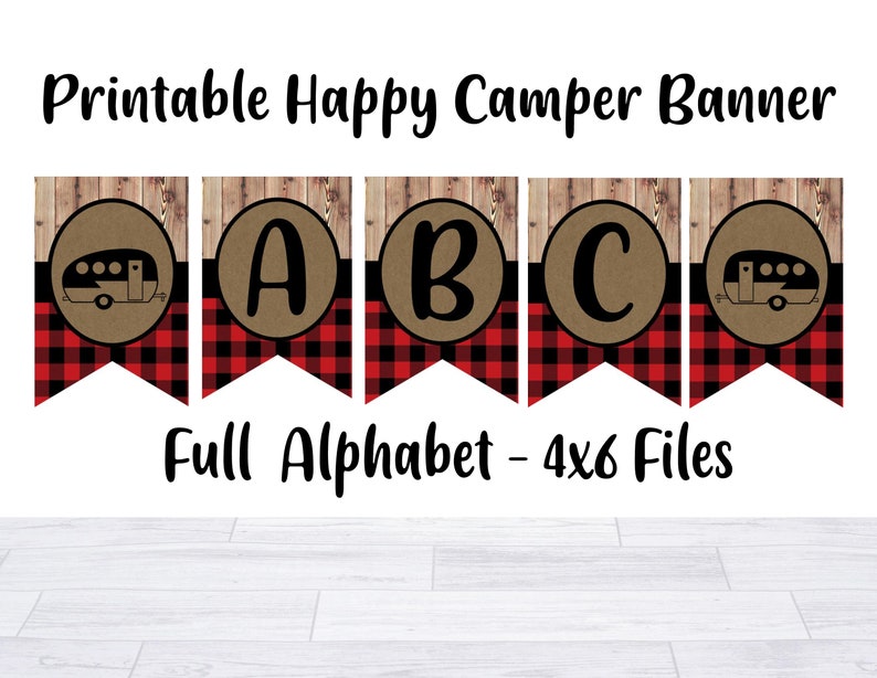 Happy Camper Banner Happy Camper Birthday Happy Camper - Etsy