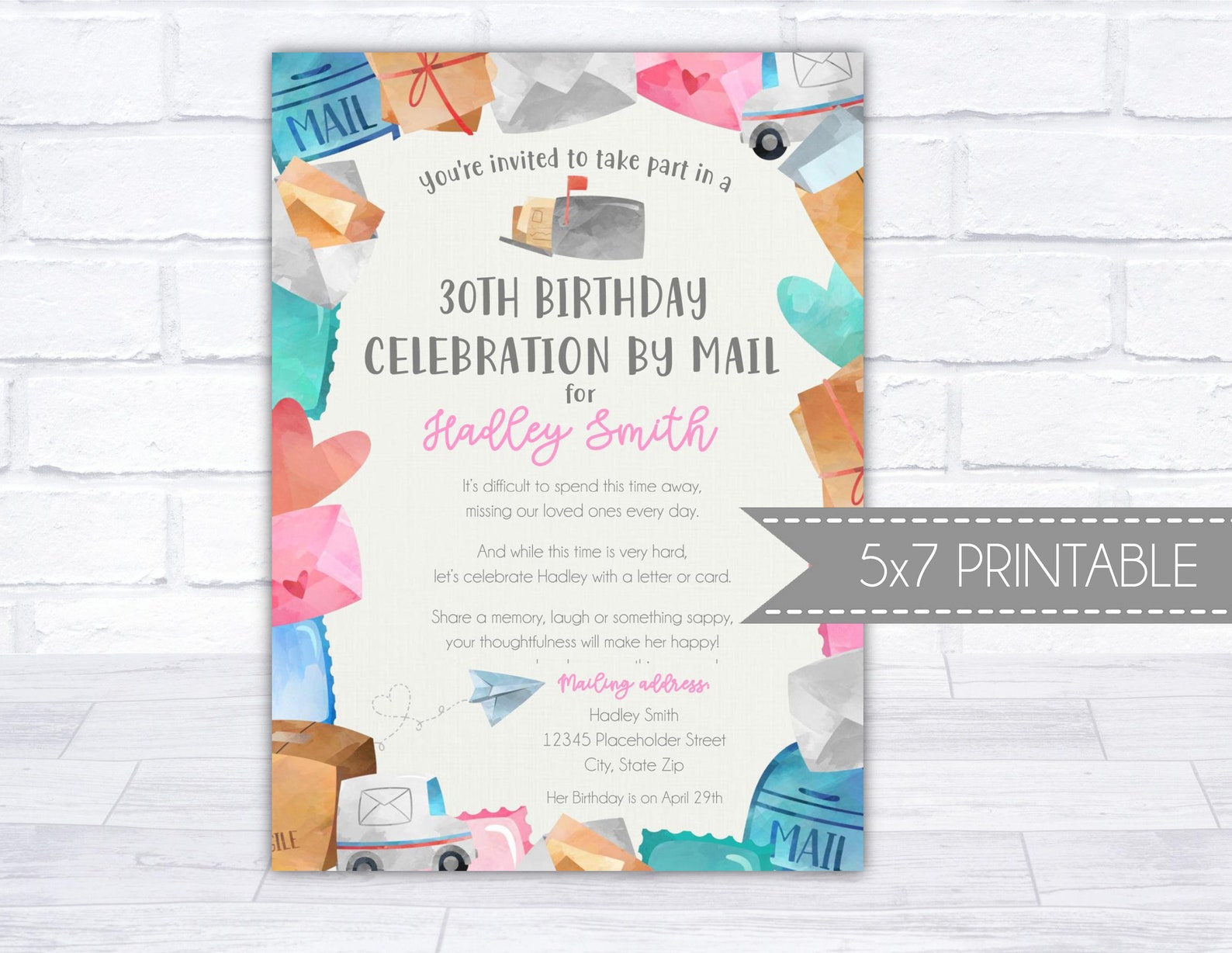 Celebration by Mail Invite Card Party Card Birthday Card - Etsy
